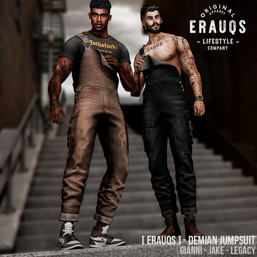 Second Life Marketplace [ Erauqs ] Damien Jumpsuit Fatpack